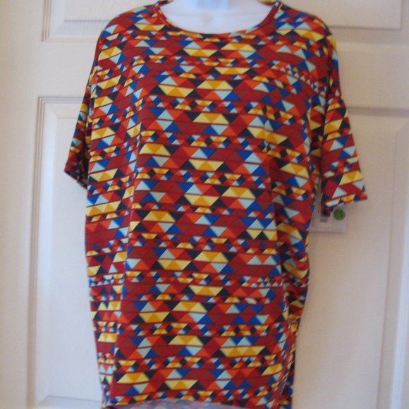 LuLaRoe | Tops | 25 Lularoe Ima Tunic Xxs 2xs Nwt35 Oversized Red Blue ...